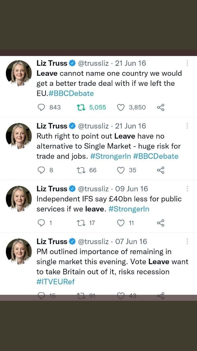 How can we trust Liz Truss if she only supports something when it's a ...